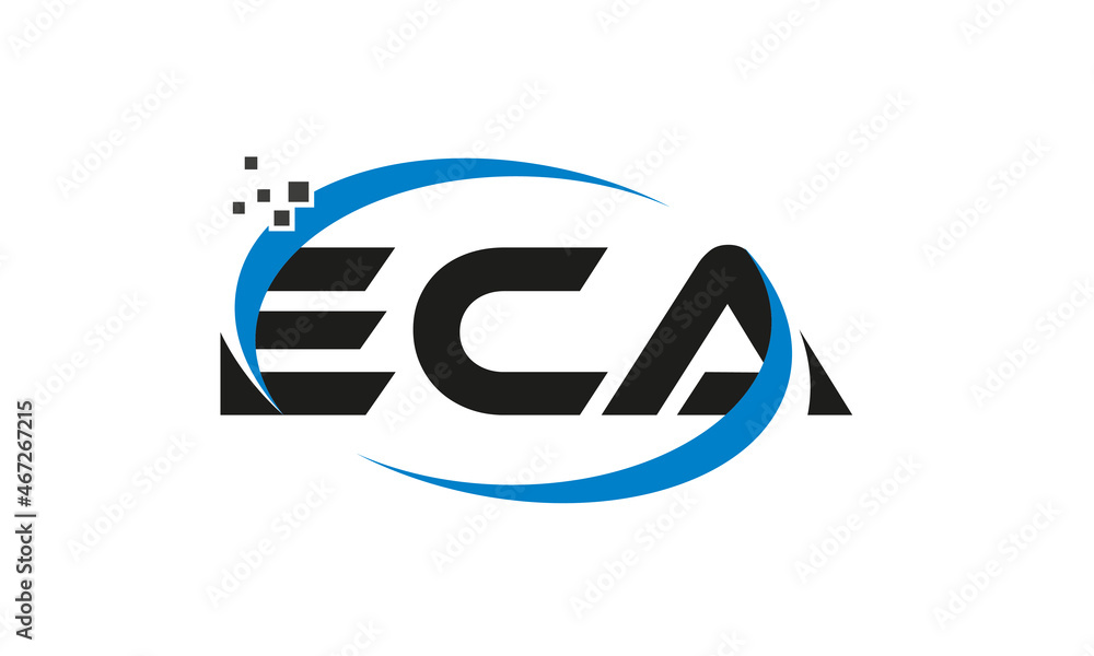 dots or points letter ECA technology logo designs concept vector ...