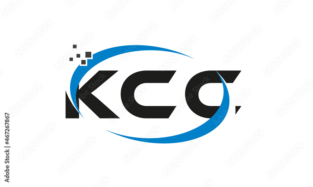 dots or points letter KCC technology logo designs concept vector ...