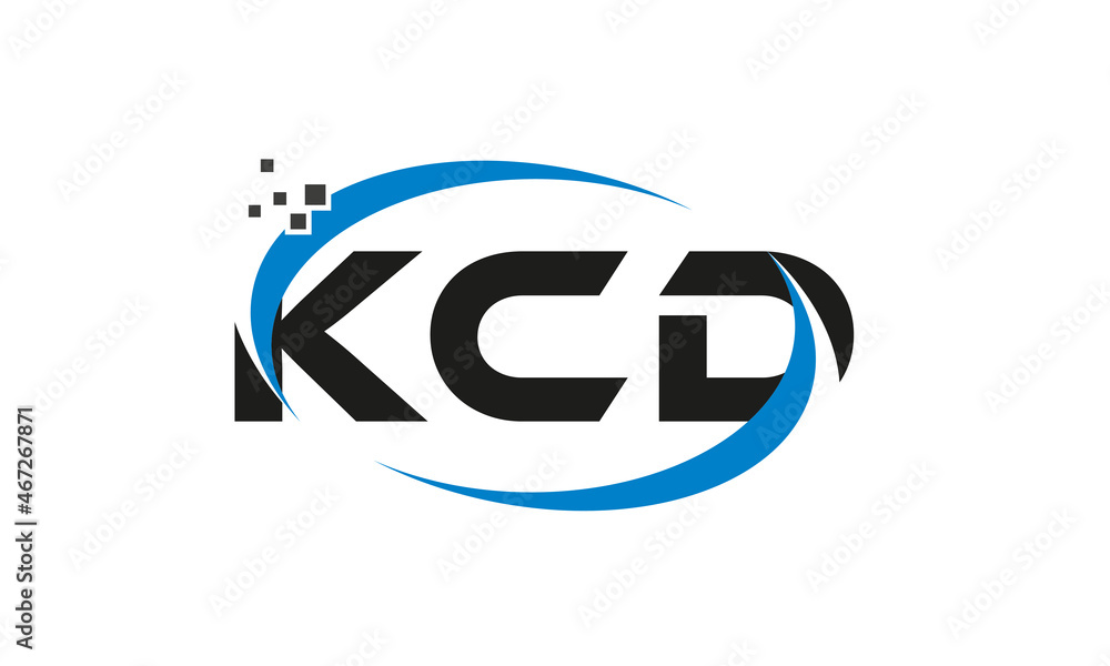 dots or points letter KCD technology logo designs concept vector ...