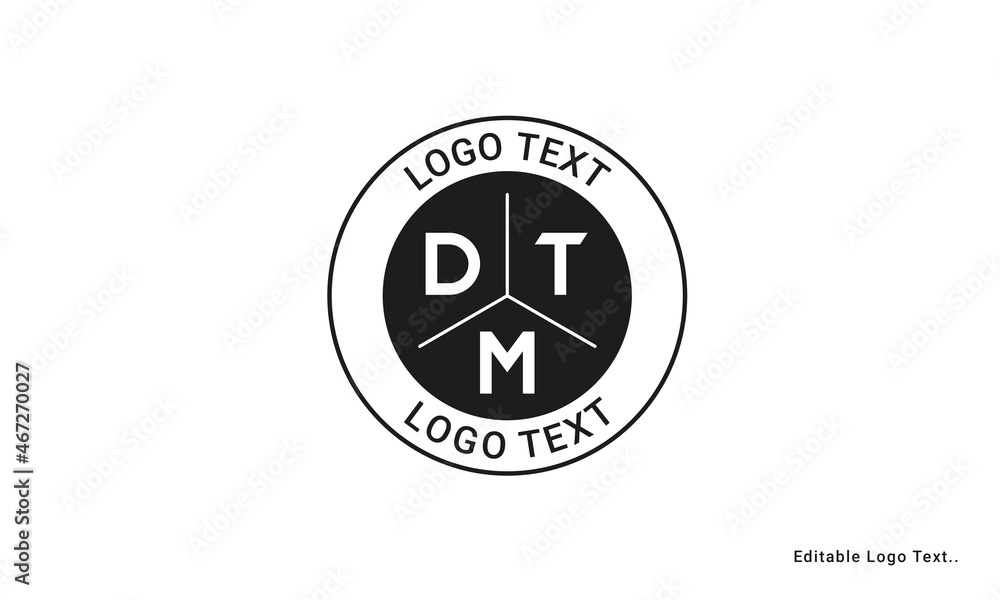 Vintage Retro DTM Letters Logo Vector Stamp Stock Vector | Adobe Stock