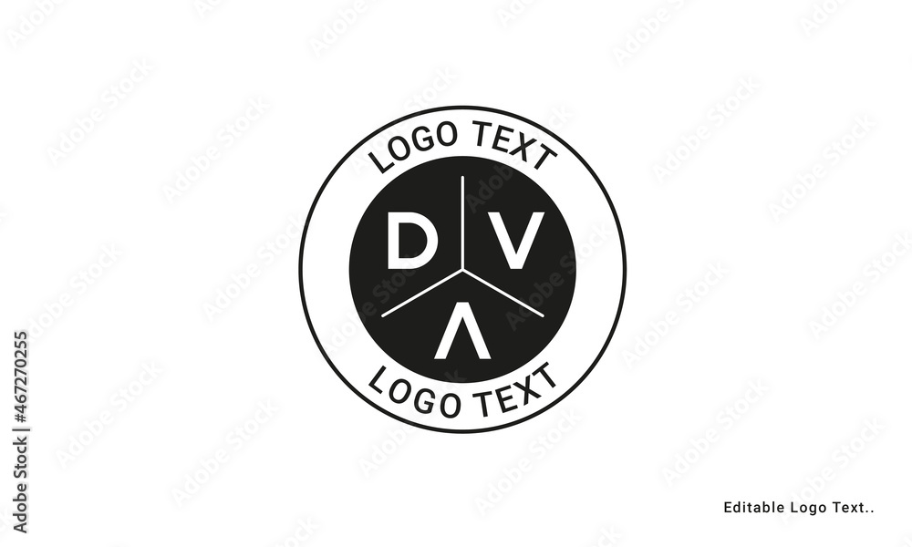 Vintage Retro DVA Letters Logo Vector Stamp Stock Vector | Adobe Stock