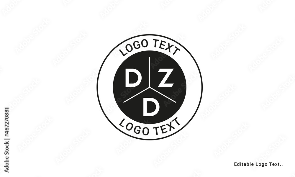 Vetor de Vintage Retro DZD Letters Logo Vector Stamp do Stock | Adobe Stock