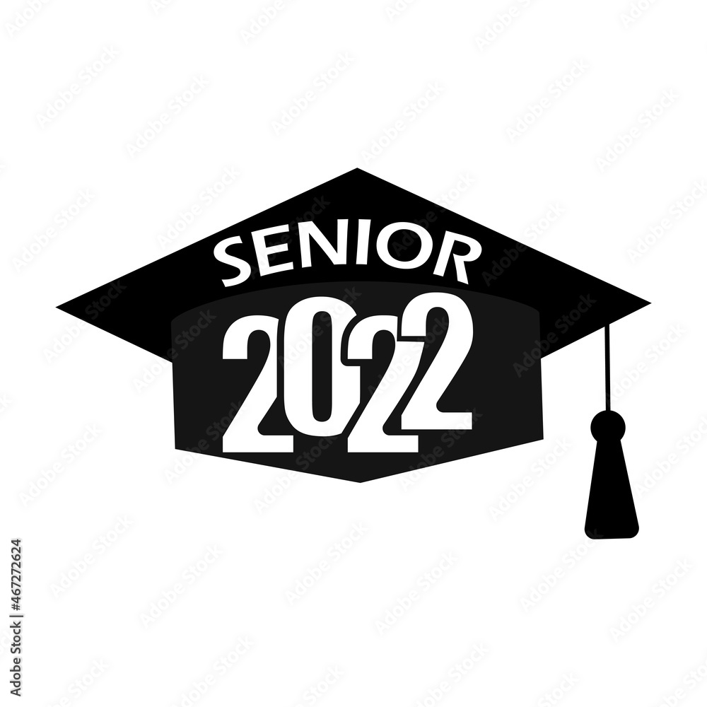 PrinSenior 2022. Graduation ceremony logo. Illustration of graduation ...