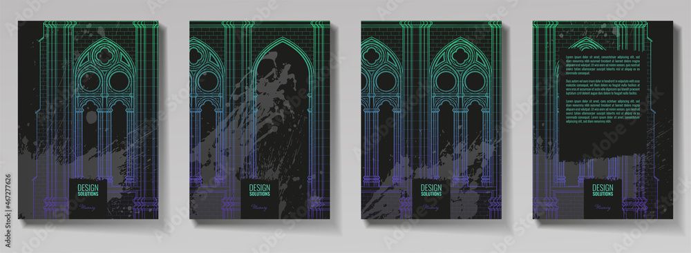 Gothic architecture. For background page, brochure template, booklet ...