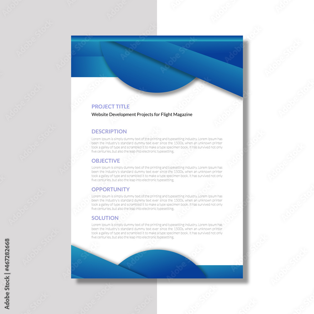 Professional proposal letterhead template design Stock Vector | Adobe Stock