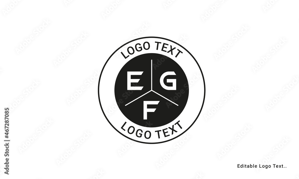 Vintage Retro EGF Letters Logo Vector Stamp Stock Vector | Adobe Stock