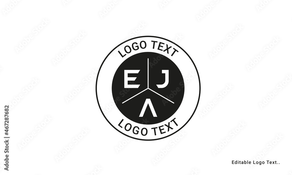 Vintage Retro EJA Letters Logo Vector Stamp Stock Vector | Adobe Stock