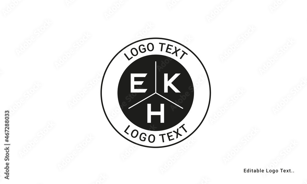 Vintage Retro EKH Letters Logo Vector Stamp Stock Vector | Adobe Stock