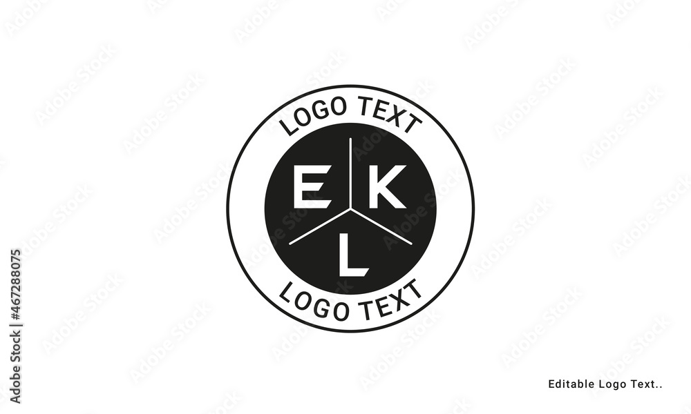 Vintage Retro EKL Letters Logo Vector Stamp Stock Vector | Adobe Stock