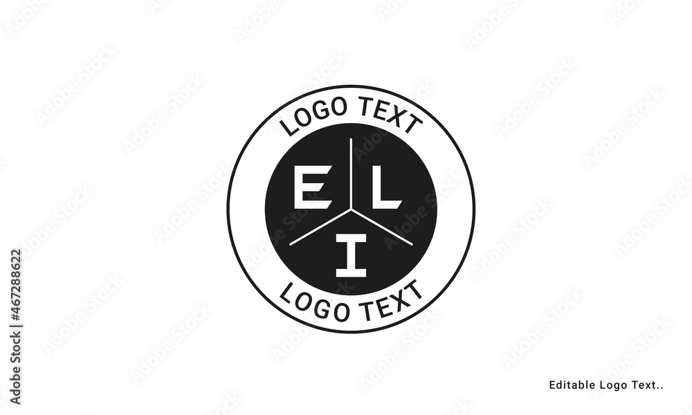 Vintage Retro ELI Letters Logo Vector Stamp Stock Vector | Adobe Stock