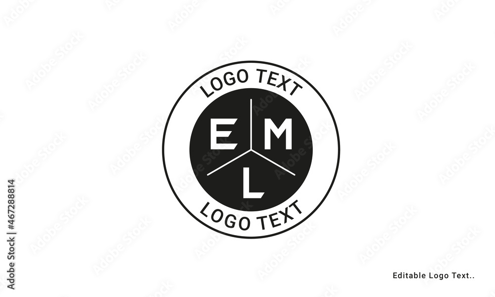 Vintage Retro EML Letters Logo Vector Stamp Stock Vector | Adobe Stock
