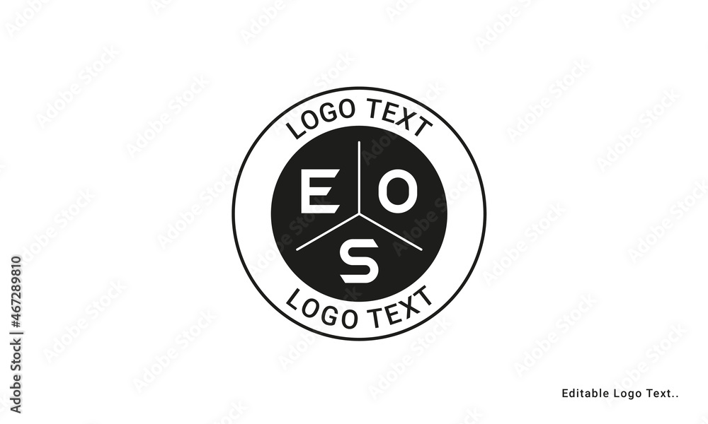 Vintage Retro EOS Letters Logo Vector Stamp Stock Vector | Adobe Stock