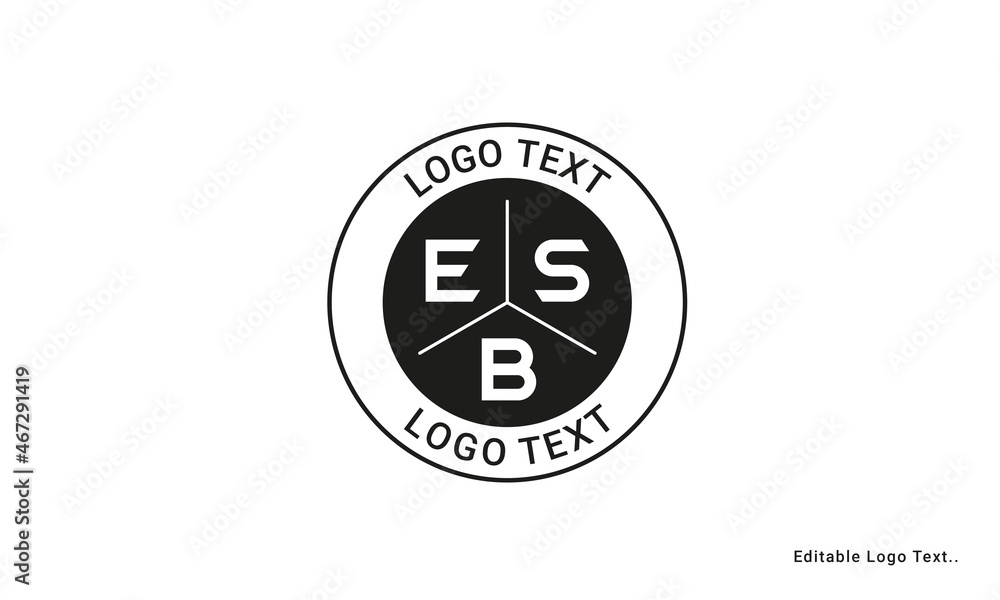 Vintage Retro ESB Letters Logo Vector Stamp Stock Vector | Adobe Stock