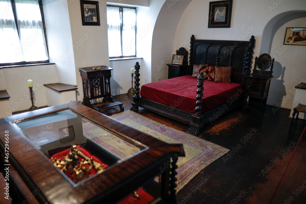 Details with the interior of the Bran Castle, known also as Dracula’s ...