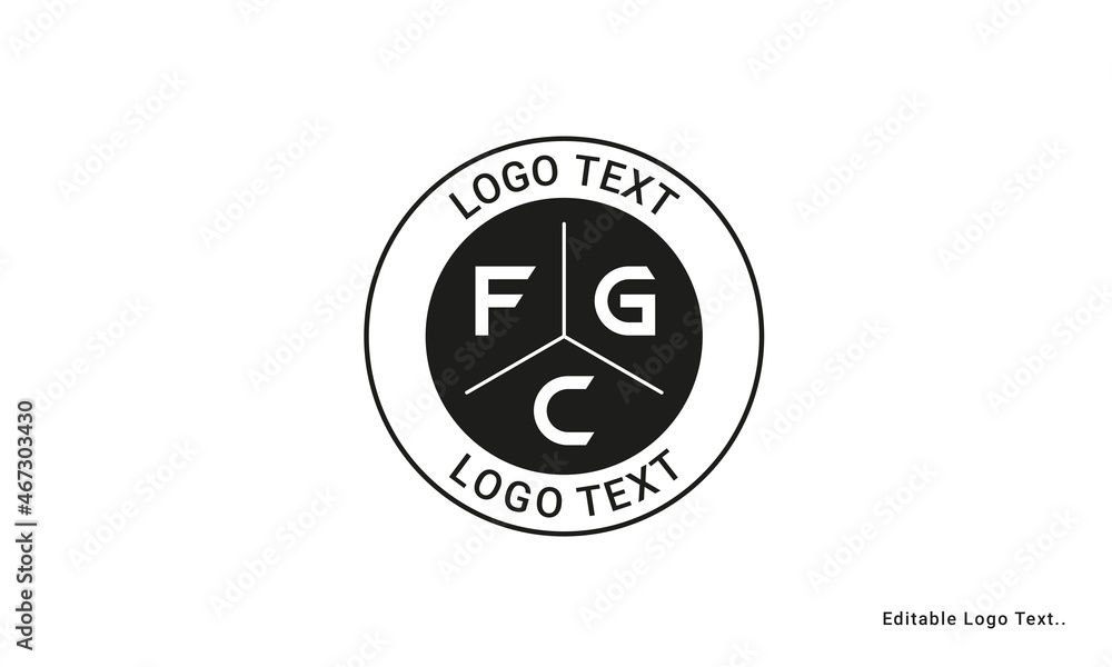 Vintage Retro FGC Letters Logo Vector Stamp Stock Vector | Adobe Stock