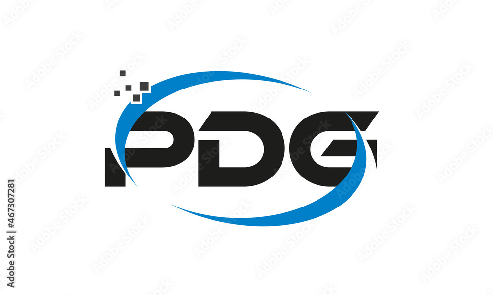 dots or points letter PDG technology logo designs concept vector ...