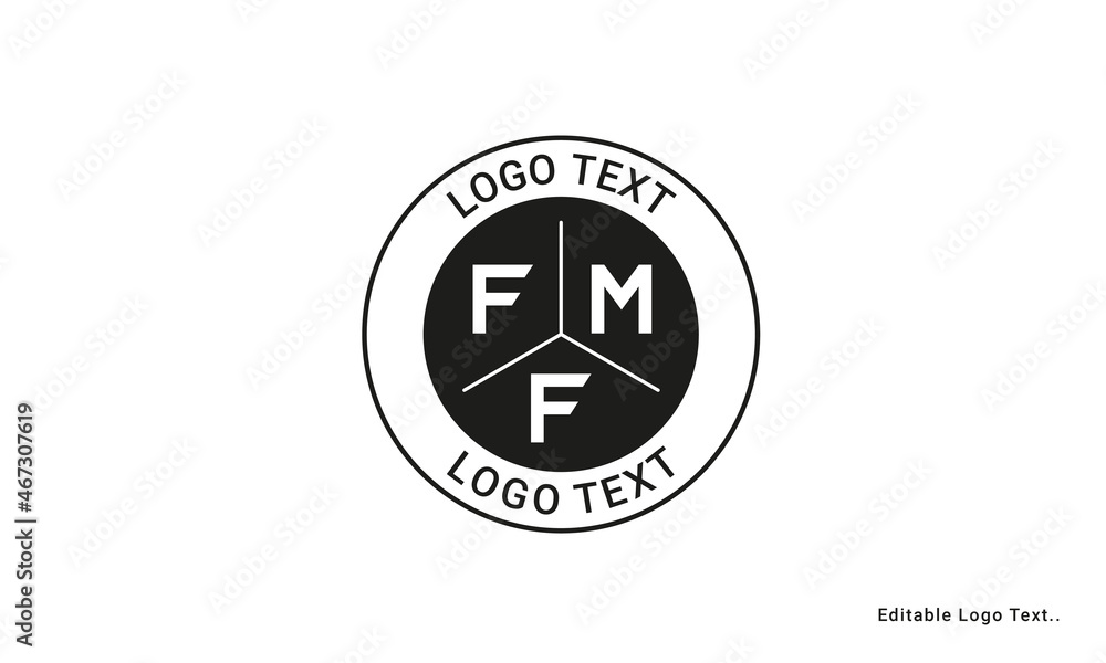 Vintage Retro FMF Letters Logo Vector Stamp Stock Vector | Adobe Stock