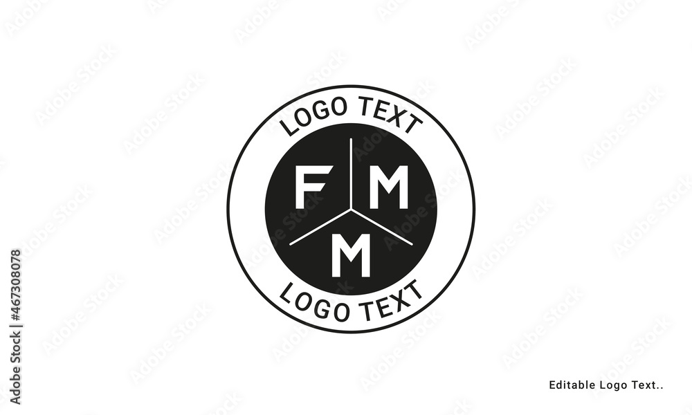 Vintage Retro FMM Letters Logo Vector Stamp Stock Vector | Adobe Stock
