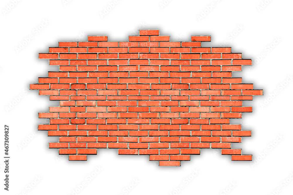 part of brick wall broken, brick background for design Stock Photo ...