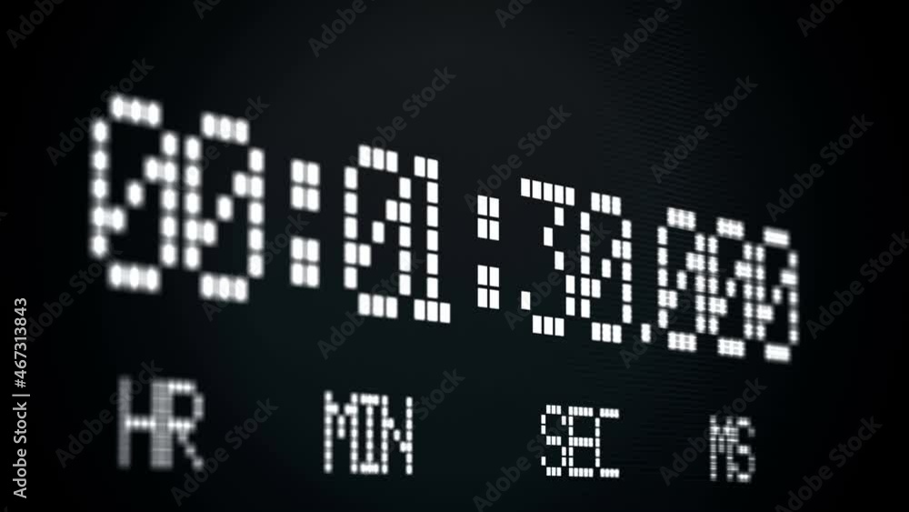 Countdown timer with digital dot numbers Stock Video | Adobe Stock