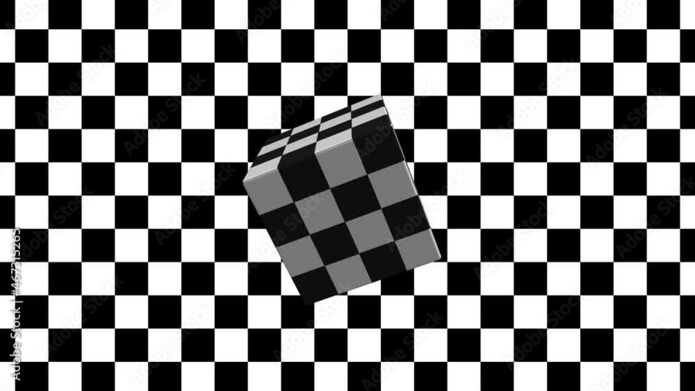 Abstract 3d Optical illusion checkerboard, checker cube texture pattern ...