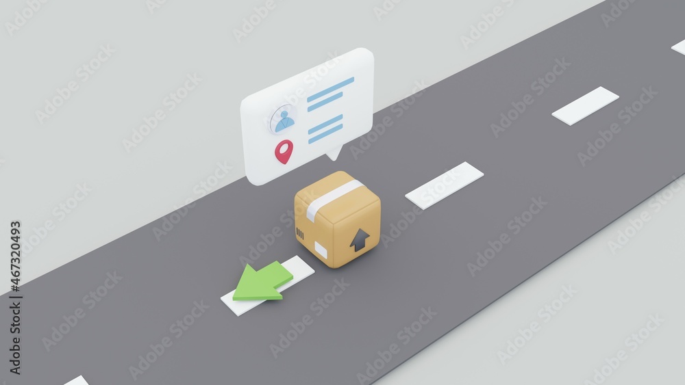 3d illustrations of the shipper and carrier in the shipping process.3d ...