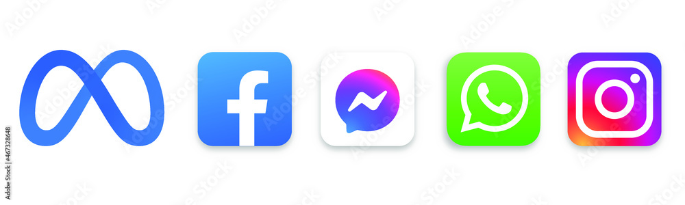 Meta, Facebook rebrand concept. Meta icon in blue color. Social media ...