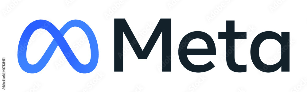 Meta logo. Meta, Facebook rebrand concept. Meta icon in blue color ...
