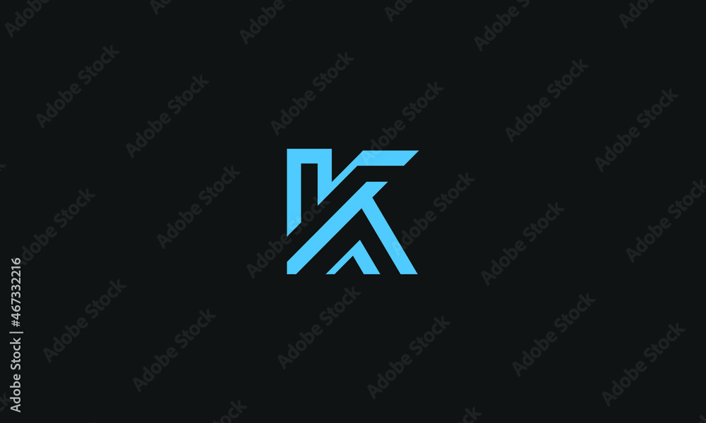 LETTER K LOGO DESIGN WITH NEGATIVE SPACE EFFECT FOR ILLUSTRATION USE ...