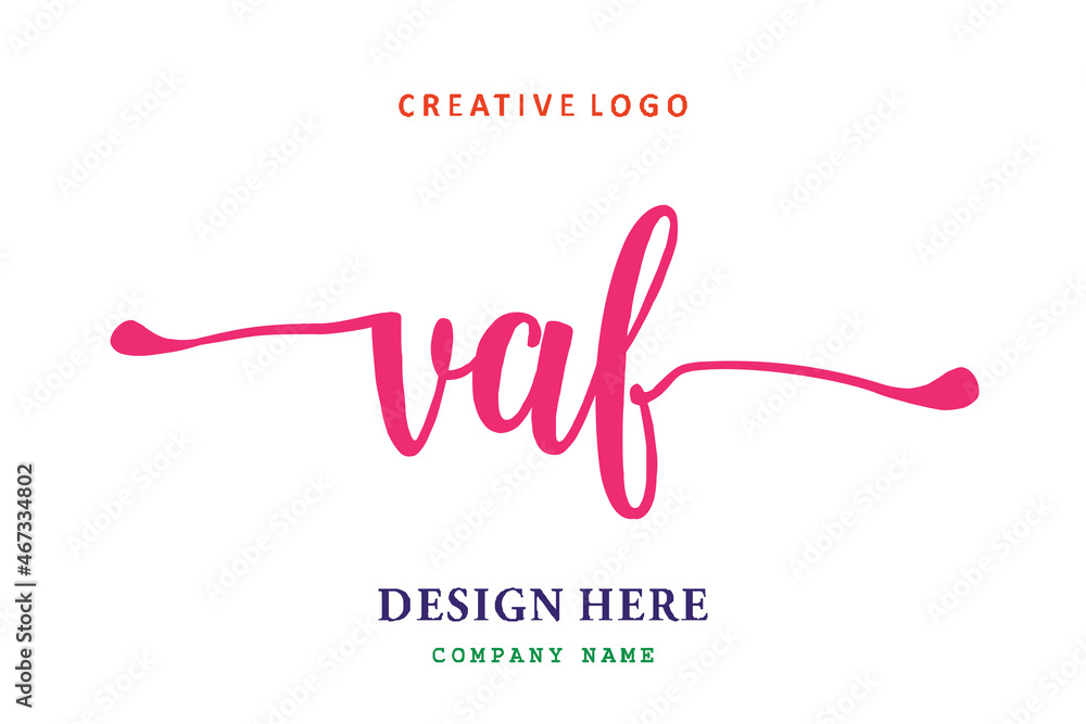 VAF lettering logo is simple, easy to understand and authoritative ...