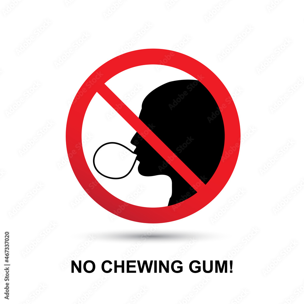 No chewing gum sign vector illustration concept Stock Vector | Adobe Stock