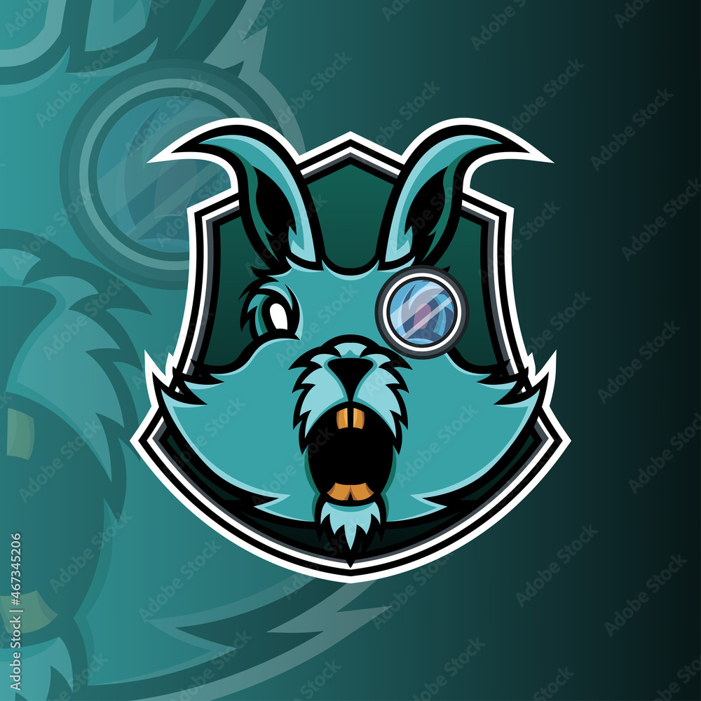 Rabbit mascot logo Stock Vector | Adobe Stock