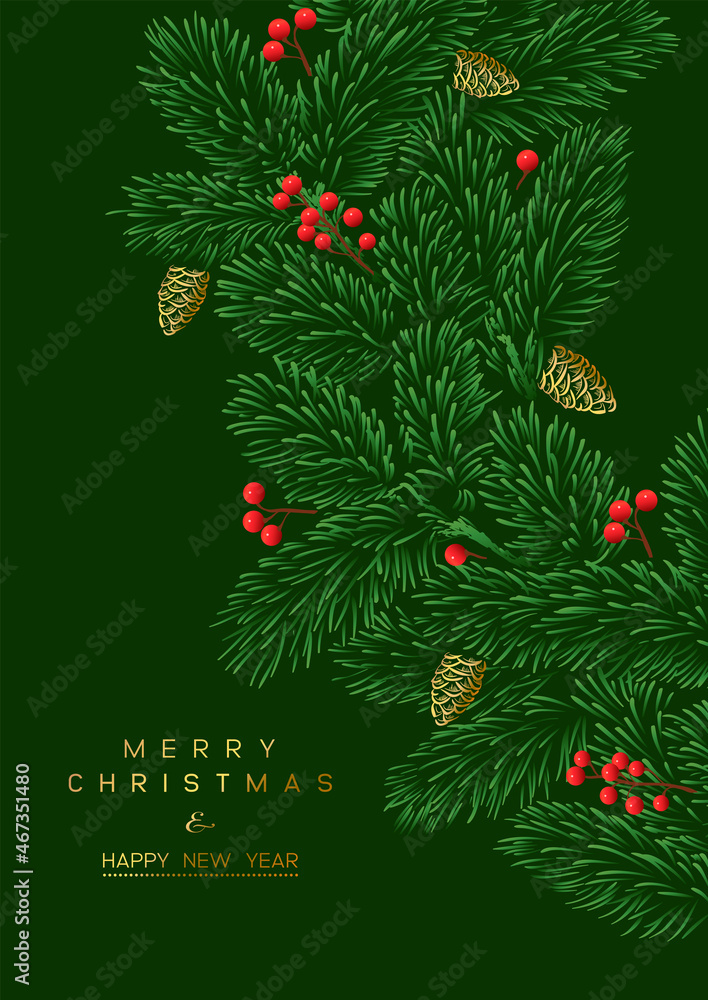 Christmas Poster - Illustration. Vector illustration of Christmas ...