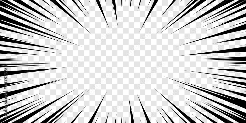Vecteur Stock Manga anime action frame lines. Abstract explosive ...