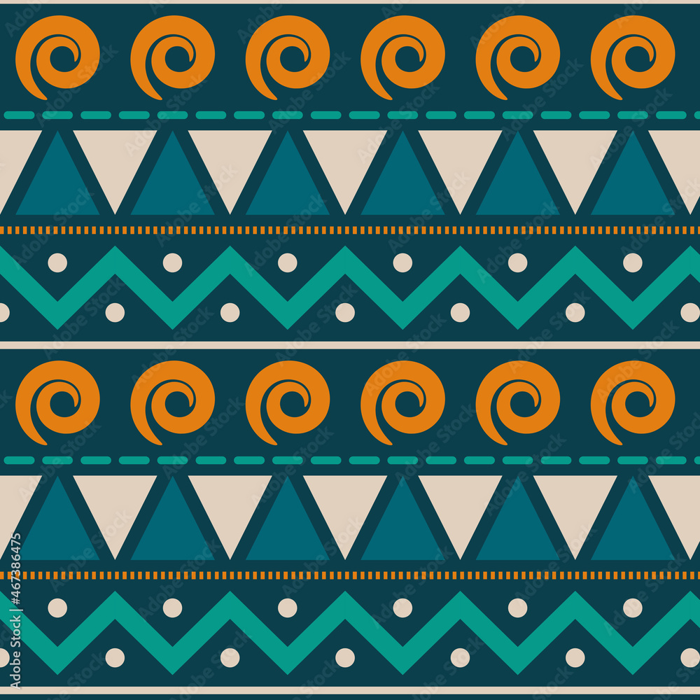 Aztec Pattern Blue
