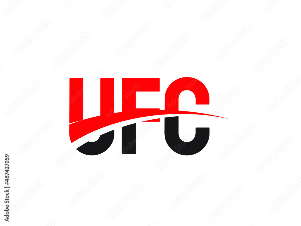 UFC Letter Initial Logo Design Vector Illustration Stock Vector | Adobe ...