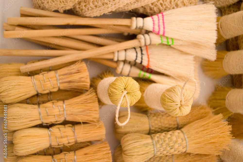 artesania de ixtle escobetillas y escobas de hidalgo cardonal Stock ...