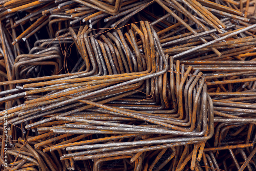 Reinforcement steel rod. Steel rebar for reinforcement concrete at ...