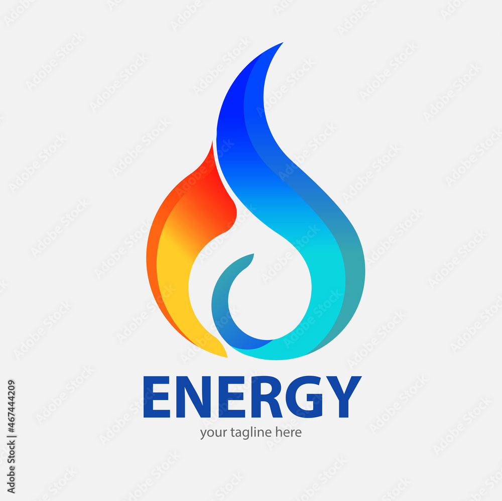 Vector abstract, flame energy symbol for oil and gas logo company Stock ...