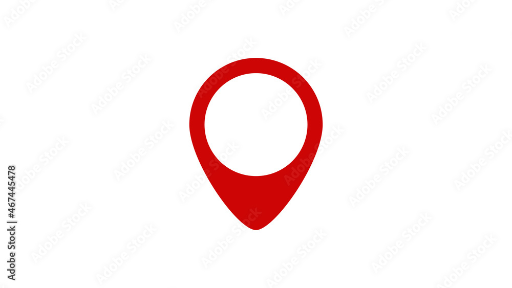 Pin map pointer vector icon dot. Red drop pin on the map. Marker on the ...