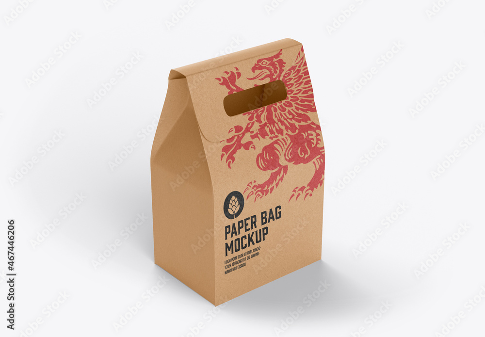 Kraft Paper Bag Mockup Stock Template | Adobe Stock