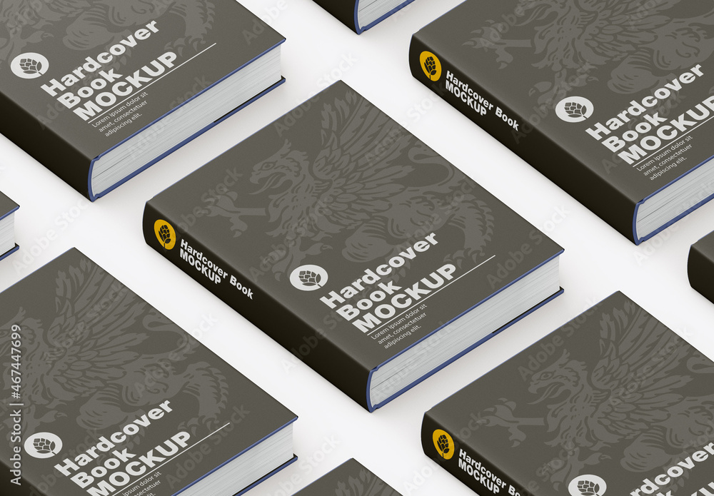 Hardcover Book Cover Mockup Stock Template | Adobe Stock