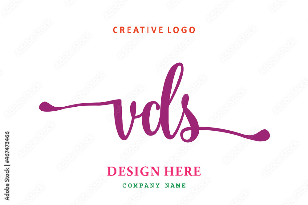 VDS lettering logo is simple, easy to understand and authoritative ...