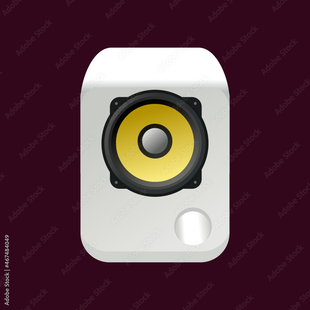 Audio icon. Sounds sign. Volume. Subwoofer output. Record studio ...