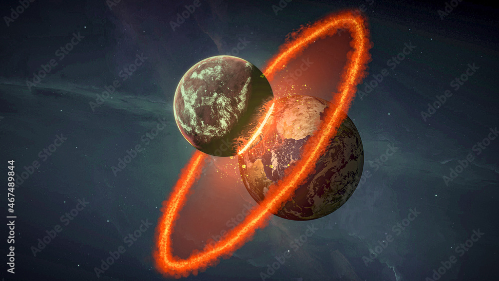 Planet Explosion in 8K Stock Illustration | Adobe Stock