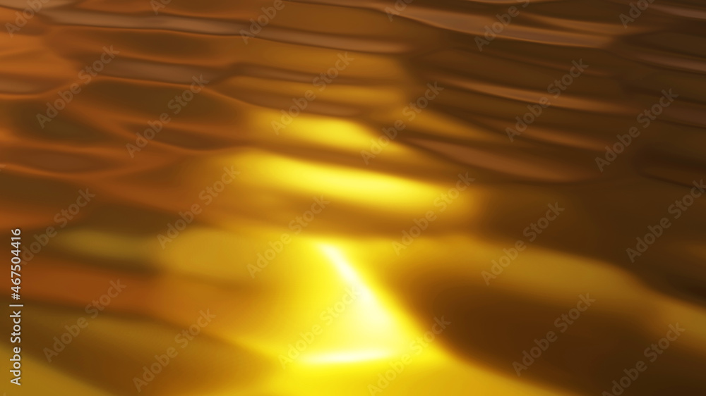 Gold metal texture with waves, ocean golden metallic wavy design, 3D ...