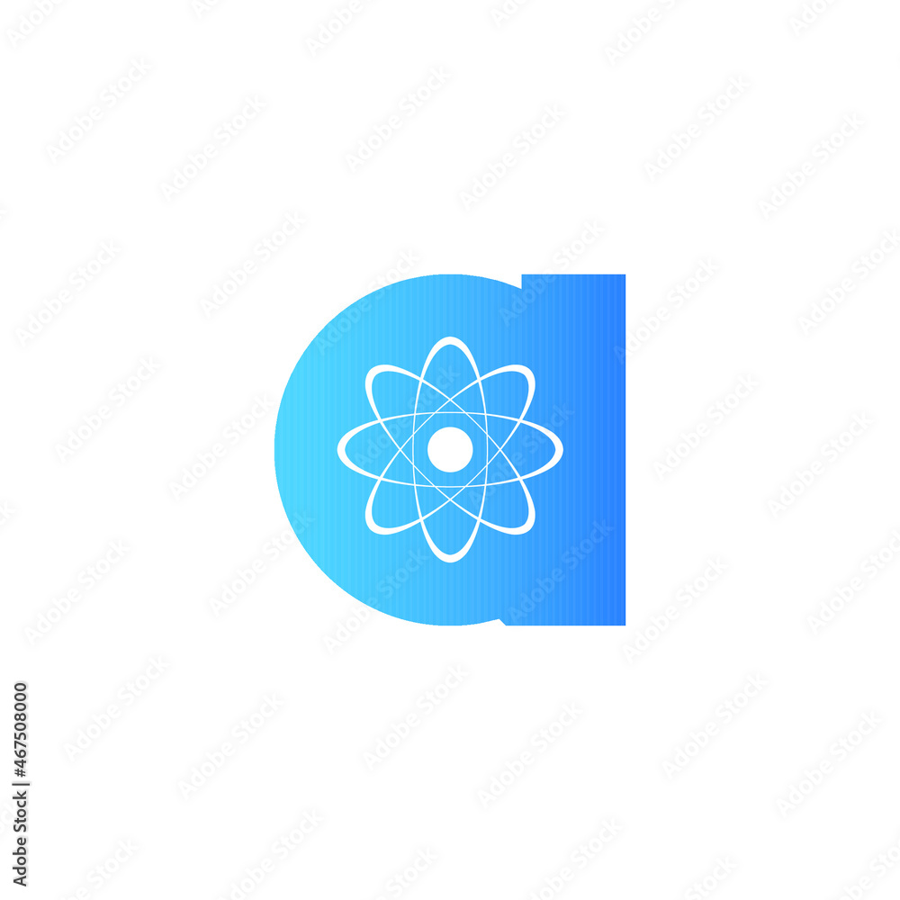 Abstract Initial Letter A logo with nucleus icon used for company logo ...