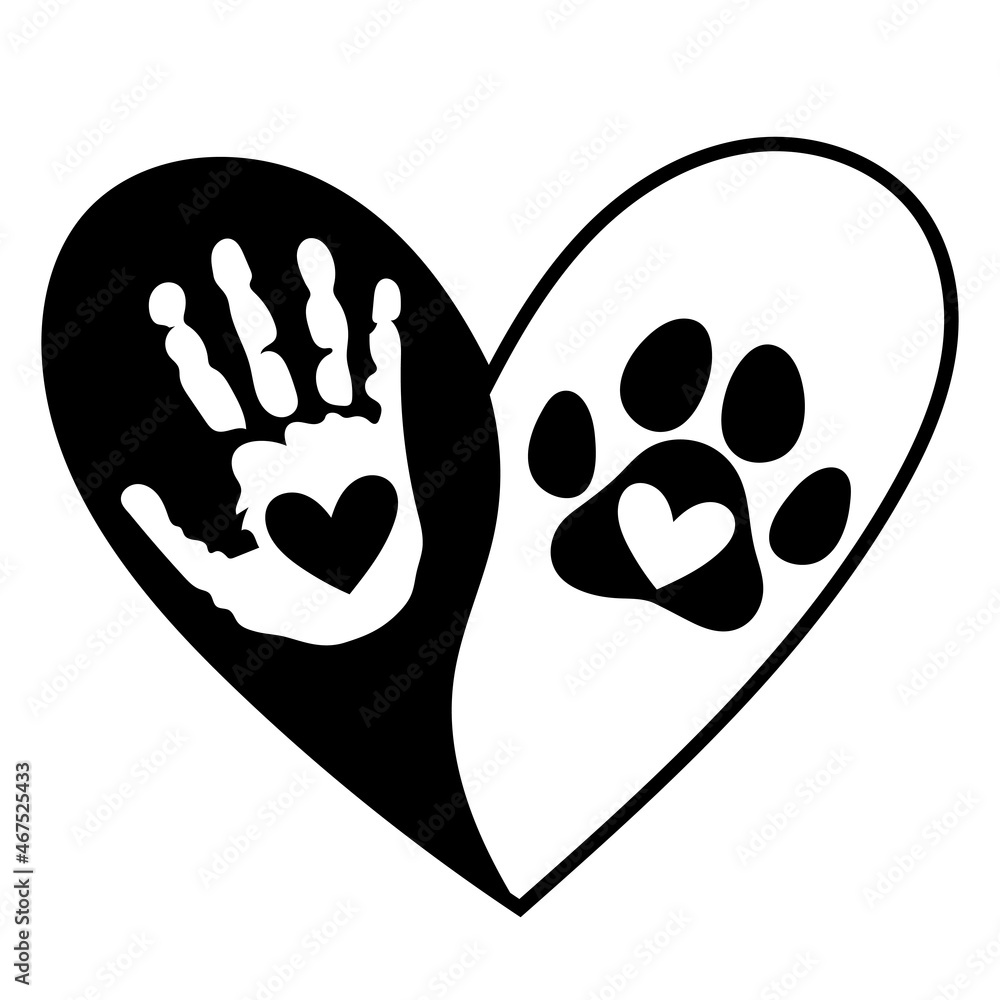 Vecteur Stock Dog Lovers. Paw print. Dog Paw. Animal love symbol paw ...