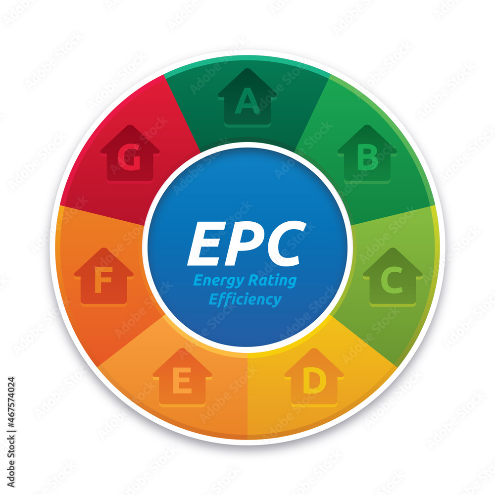 Energy Performance Certificate - Vector image of a circular energy ...