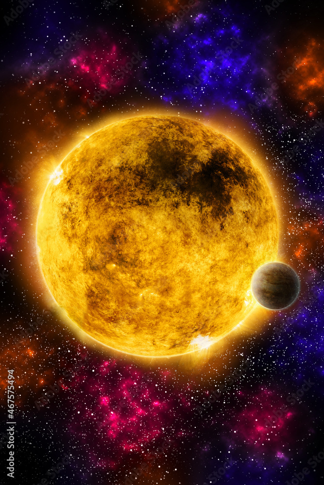 Vertical wallpaper of planet in space. Outer dark space wallpaper ...